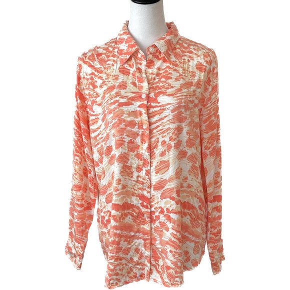 Chico's | Tops | Chicos Modal Knit Button Front Blouse Size 3 618 Long ...